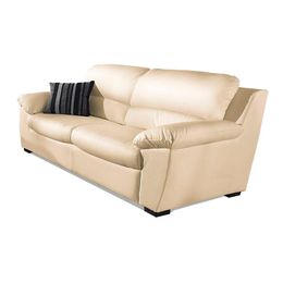 2,5-Sitzer COTTA, B:183cm H:87cm T:89cm, beige, Luxus-Microfaser aus 100% Polyester;NaturLEDER (echtes Rindsleder), Sofas, "Dani"