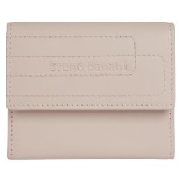 Bruno Banani Damen Geldb&ouml;rse, beige, Leder, leicht gl&auml;nzend, unifarben, Kleinlederwaren, echt Leder