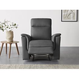 Relaxsessel Home Affaire, B:91cm H:99cm T:92cm, grau, Kunstleder 100% Polyurethan, Wohnzimmer, Sessel, "Southbrook, TV-Sessel mit Schlaffunktion,
