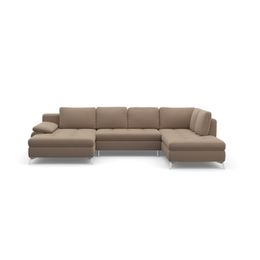 Sit & More Wohnlandschaft SIT & MORE, B:326cm T:201cm, braun, Sofas, "Latigo U-Form", mit Recamiere, wahlweise mit Bettfunktion und Bettkasten