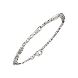 Jobo Damen Silberarmband, 21cm, Silber 925 (Sterlingsilber), silber, Silber 925 (Sterlingsilber), Armb&auml;nder, Panzer-Steg-Armband 925 Silber 21 cm