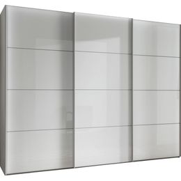 Schwebet&uuml;renschrank Wiemann, B:246,3cm H:236cm T:67cm, grau, Glas, Holzwerkstoff, Schr&auml;nke, "Kos", mit Schattenfuge