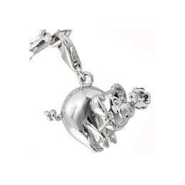 Jobo Damen Charm-Einh&auml;nger "Gl&uuml;cksschwein", silber, Silber 925 (Sterlingsilber), Charms, 925 Silber