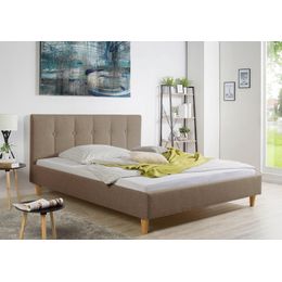 Polsterbett Maintal, B:165cm H:99cm L:216cm, braun, Betten, "Leesburg", Bettseiten zerlegt, ohne Bettkasten