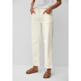 Street One Damen Loose-fit-Jeans, beige, Gr. 36, unifarben, Jeans, 81% Baumwolle, 17% Polyester, 2% Elasthan, Jeans, High Waist