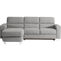 Ecksofa Alina, B:264cm H:90cm T:167cm, grau, Struktur TTA (100% Polyester), Wohnzimmer, Sofas