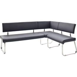Eckbank MCA furniture, B:189cm H:86cm T:138cm, schwarz, 100% Polyurethan, Esszimmer, Sitzb&auml;nke, "Arco", Eckbank frei im Raum stellbar, Breite 200 cm,