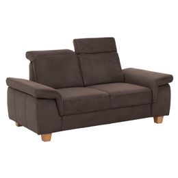 2-Sitzer Home Affaire, B:173cm T:96cm, braun, Luxus-Microfaser Florence (100% Polyester);Luxus-Microfaser weich (90% Polyester, 10%