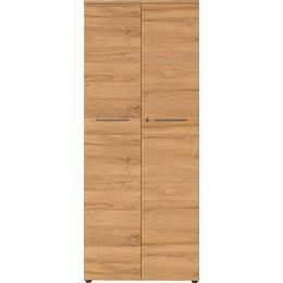 Aktenschrank Germania, B:80cm H:197cm T:40cm, grau, Holzwerkstoff, B&uuml;ro, Schr&auml;nke, "GW-Agenda, Mehrzweckschrank, abschlie&szlig;bar", optional mit 2