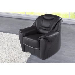 Sit & More Sessel SIT & MORE, B:98cm H:94cm T:95cm, schwarz, Luxus-Microfaser ALTARA NUBUCK (100% Polyester);SOFTLUX-Kunstleder;NaturLEDER (echtes