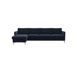 Ecksofa FLEXLUX, B:280cm H:85cm T:159cm, blau, 100% Polyester, Wohnzimmer, Sofas, "Fiore, super Sitzkomfort durch Kaltschaum im Sitz, L-Form",