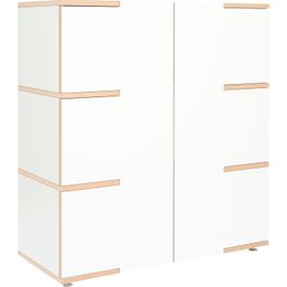 Mehrzweckschrank Tojo, B:100cm H:110cm T:40cm, wei&szlig;, MDF, K&uuml;che, Schr&auml;nke, "stau"