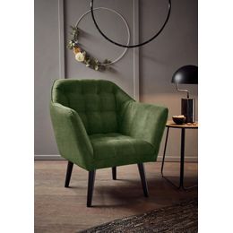 Sessel, B:84cm H:87cm T:70cm, gr&uuml;n, ED EXCITING DESIGN, 100% Polyester, Wohnzimmer, Sessel, "Max"