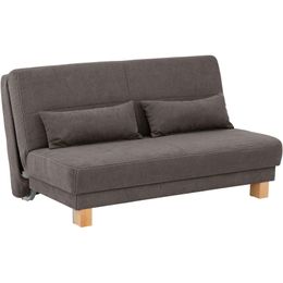 Schlafsofa Home Affaire, B:160cm H:86cm T:95cm, gr&uuml;n, Chenille (100% Polyester), Jugendzimmer, Sofas, "Gina", vom Sofa zum Bett mit einem Handgriff,