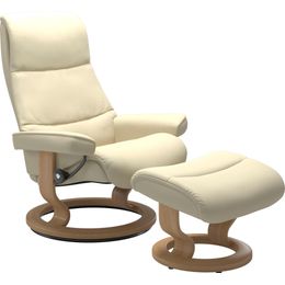 stressless "View" Set, Relaxsessel mit Hocker, mit Classic Base, Gr&ouml;&szlig;e S,Gestell Eiche