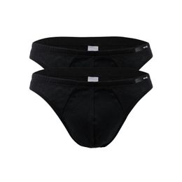 HOM Herren Slip "Slip 2er Pack", Gr. L, schwarz, Obermaterial: 100% Baumwolle CO., Unterhosen