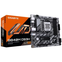 Gigabyte Mainboard "B840M DS3H Mainboard &ndash; AMD Ryzen 9000 CPUs, 8+2+2 Phasen VRM, bis zu 8", B:27,2cm H:5,8cm T:26,8cmohne farbbezeichnung, Mainboards