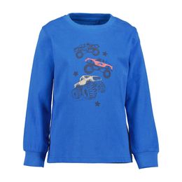 Blue Seven Jungen Pyjama, Gr. 92, blau, Jersey, Obermaterial: 100% Baumwolle, bedruckt, meliert, unifarben, Homewear-Sets, mit tollem Frontmotiv