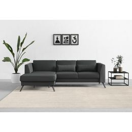 Sit & More Ecksofa SIT & MORE, B:262cm H:88cm T:171cm, grau, Wohnzimmer, Sofas, "Lindholm L-Form", mit Sitztiefenverstellung und Federkern