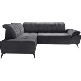 Ecksofa Home Affaire, B:272cmanthrazit, 100% Polyester, Wohnzimmer, Sofas, "Fiore"