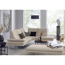 Ecksofa W.Schillig, B:284cm H:94cm T:224cm, braun, Flachgewebe S22 (100% Polyester), Wohnzimmer, Sofas, "broadway, Designsofa, mit tollem
