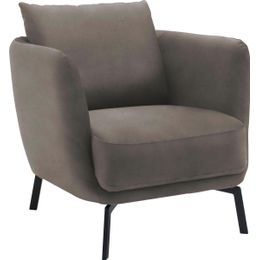 Sch&ouml;ner Wohnen Kollektion Sessel, B:86cm H:68cm T:86cm, grau, SCH&Ouml;NER WOHNEN-KOLLEKTION, 100% Polyester, Wohnzimmer, Sessel, "Pearl - 5 Jahre Hersteller-Garantie", Ma&szlig;e