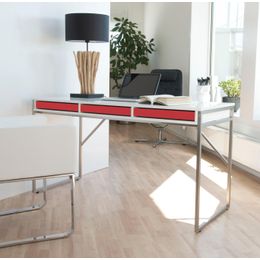 Schreibtisch, B:137,4cm H:75cm T:60cm, rot, HAMMEL FURNITURE, B&uuml;ro, Tische, "Mistral B&uuml;rotisch, Arbeitstisch, Tisch, Computertisch", mit Gestell, B: