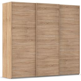 Schwebet&uuml;renschrank Rauch, B:242cm H:223cm T:68cm, braun, Holzwerkstoff, Schr&auml;nke, "Kleiderschrank Schrank Garderobe Schlafzimmerschrank EVELYN", in