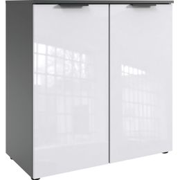 Kommode wimex, B:81cm H:92cm T:41cm, grau, Spanplatte, Sideboards, "level36 D by fresh to go", 2-t&uuml;rig mit soft-close Funktion, lackierte Front,