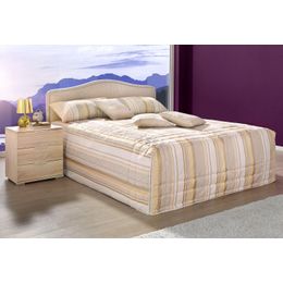 Polsterbett, B:170cm L:210cm, beige, Westfalia Schlafkomfort, Bezug Bett: Jacquard-Webstoff (100% Polyester);Bonnell-Federkernmatratze: Mischgewebe