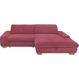 Ecksofa, B:276cm H:89cm T:198cm, rot, SET ONE BY Musterring, 100% Polyester, Wohnzimmer, Sofas, "SO 1200 inkl. Sitztiefen- & R&uuml;ckenverstellung f&uuml;r