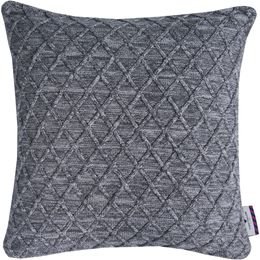 Dekokissen Tom Tailor HOME, B:40cm L:40cm, grau, Baumwolle, Kinderzimmer, Dekokissen_Sitzkissen_Kissenh&uuml;llen, "GRAPHIC KNIT", Kissenh&uuml;lle ohne