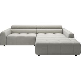 Ecksofa 3C CANDY, B:258cm H:68cm T:217cm, grau, 88% Polyester, 12% Polyacryl, Wohnzimmer, Sofas, "Denver auch mit Cord- und Easy care-Bezug,