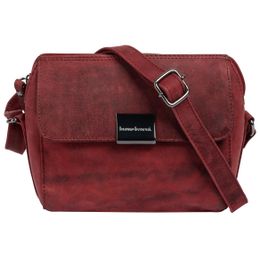 Bruno Banani Damen Umh&auml;ngetasche, rot, Leder, unifarben, Taschen, echt Leder