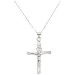 Smart Jewel Damen Kette mit Anh&auml;nger "Anh&auml;nger Kreuz, Silber 925", 50cm, Silber 925 (Sterlingsilber), silber, Silber 925 (Sterlingsilber), Halsketten