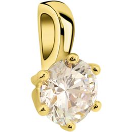 Firetti Damen Kettenanh&auml;nger "Schmuck Geschenk Gold 375 Halsschmuck Anh&auml;nger Solit&auml;r", Gelbgold 375, 1,05 g, gold, Gelbgold 375, Schmuckanh&auml;nger, mit