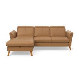 Sit & More Ecksofa SIT & MORE, B:245cm H:91cm T:178cm, braun, 100% Polyester, Wohnzimmer, Sofas, "Romero L-Form", wahlweise mit oder ohne Relax-Funktion,