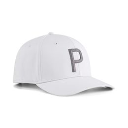 Puma Herren Flex Cap "Heritage P Tech Golf Cap Herren"platino gray shady, unifarben, Obermaterial: 2% Elasthan, 98% Polyester; Futter Vorderteil:
