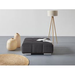 Hocker COTTA, B:103cm H:42cm T:103cm, braun, 100% Polyester, Wohnzimmer, Hocker, "Orion"