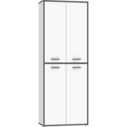 Aktenschrank FORTE, B:84,5cm H:226,4cm T:41,5cm, wei&szlig;, Dekorfolie, FSC-zertifizierter Holzwerkstoff, B&uuml;ro, Schr&auml;nke, "Keflav", Breite 84,5 cm