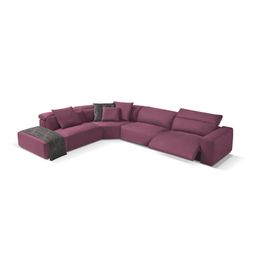 Ecksofa Egoitaliano, B:378cm H:95cm T:282cm, lila, Wohnzimmer, Sofas, "Beverly, extravangantes Designsofa mit erstklassigem Sitzkomfort", wahlweise