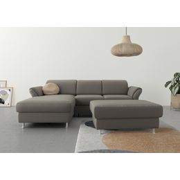 Sit & More Ecksofa SIT & MORE, B:250cm H:78cm T:185cm, braun, Webstoff (100% Polyester);Struktur weich (90% Polyester, 10% Polyamid);Luxus-Microfaser Euphoria