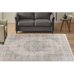 Teppich Kayoom, B:80cm H:5mm L:150cm, grau, Polyester, Wohnzimmer, Teppiche, "Dilan 100"