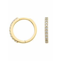 Adelia&acute;s ADELIA ́S Damen Paar Ohrh&auml;nger "1 Paar 333 Gold Ohrringe / Creolen mit Zirkonia", Damen, Gold, gold, Gold, Ohrringe, 333 Gold mit Zirkonia Goldschmuck