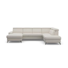 Sit & More Wohnlandschaft SIT & MORE, B:333cm T:226cm, beige, Sofas, "Scarlett U-Form", inklusive Kopfteilverstellung, wahlweise mit Bettfunktion, Bettkasten