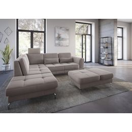 Sit & More Ecksofa SIT & MORE, B:258cm H:84cm T:226cm, beige, Wohnzimmer, Sofas, "Bendigo L-Form", inklusive Sitztiefenverstellung, Bodenfreiheit 12 cm, in 2