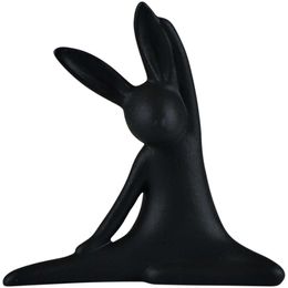 AM Design Osterhase "Yoga-Hase aus Porzellan", B/H/T: 6,5cm x 15,5cm, schwarz, Dekofiguren, schwarz oder wei&szlig;, in verschiedenen Gr&ouml;&szlig;en