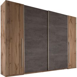 Schwebet&uuml;renschrank Schlafkontor, B:270cm H:225cm T:61cm, grau, Schr&auml;nke, "Match", mit Dreh- und Schwebet&uuml;ren