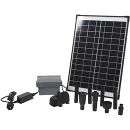 Springbrunnenpumpe Ubbink, schwarz, Garten, Pumpen, "SolarMax 1000 Accu inkl. PowerControl", Hybrid-Funktion