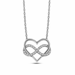 dKeniz Damen Kette mit Anh&auml;nger "925/- Sterling Silber Infinity Herzkette", 42cm + 3cm, Silber 925 (Sterlingsilber), L: 45 B: 16,4mm, silber, Silber